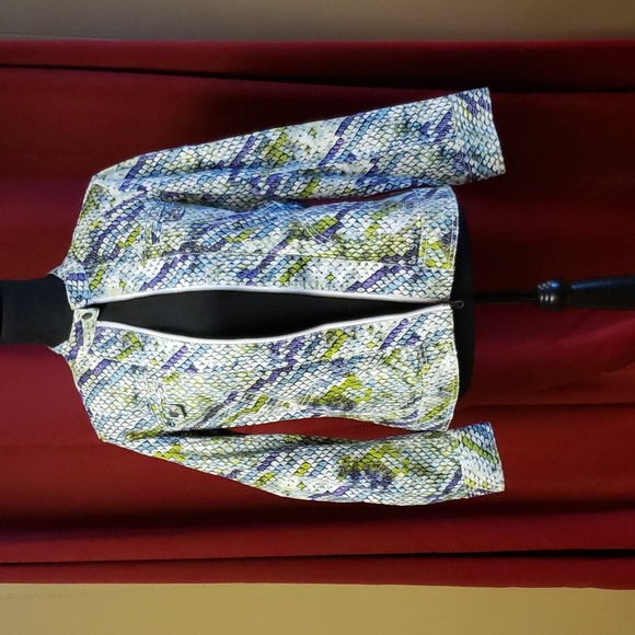 Chico's | Jackets & Coats | Chico Fish Scake Design Jean Jacket Read ...